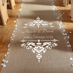 Custom Aisle Runner Wedding Decor, Personalised Wedding Aisle Runner ...