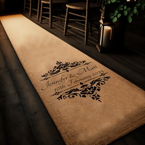 Custom Aisle Runner Wedding Decor, Personalised Wedding Aisle Runner ...