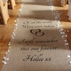 Custom Aisle Runner Wedding Decor, Personalised Wedding Aisle Runner ...