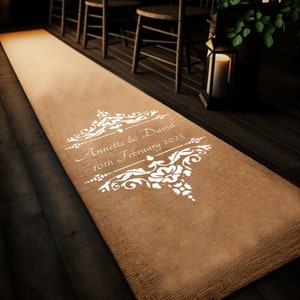 Custom Aisle Runner Wedding Decor, Personalised Wedding Aisle Runner ...