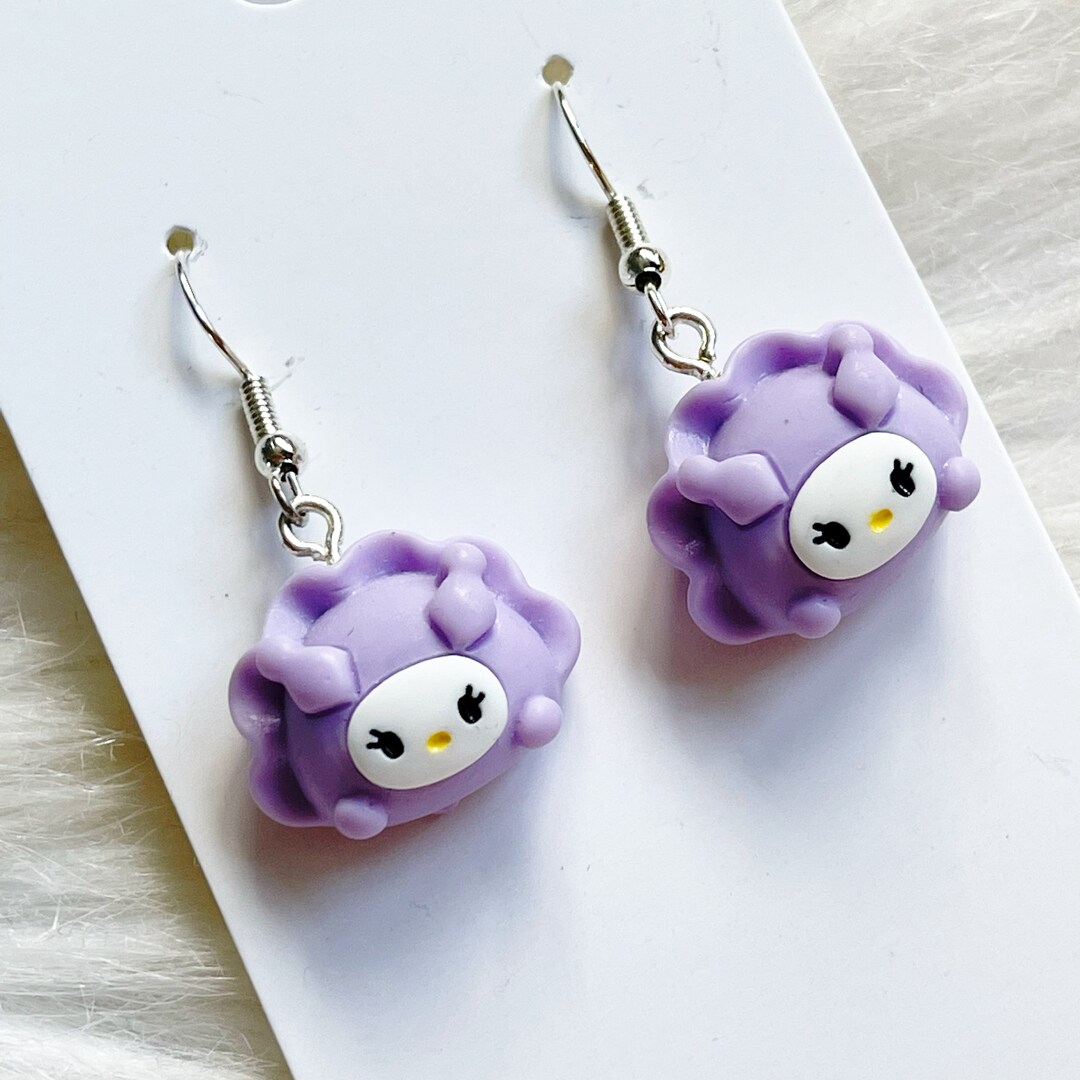 Kuromi Inspired Dumpling Gyoza Earrings - Etsy