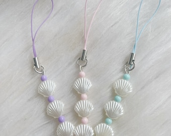 Seashell Beach Vibe Phone Charms, Kawaii Keychain, Y2k Charms, Handmade ...