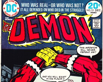 The Demon Vol 1 10 Horror comics Gifts books. 1973 DC VF | Etsy