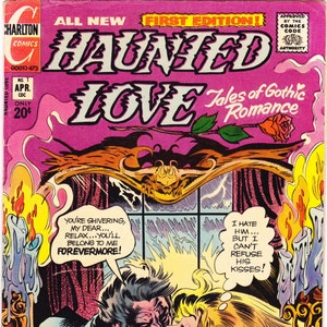 Haunted Love 1 Comic, Horror, Gothic Romance Gift Books. 1973 Charlton ...