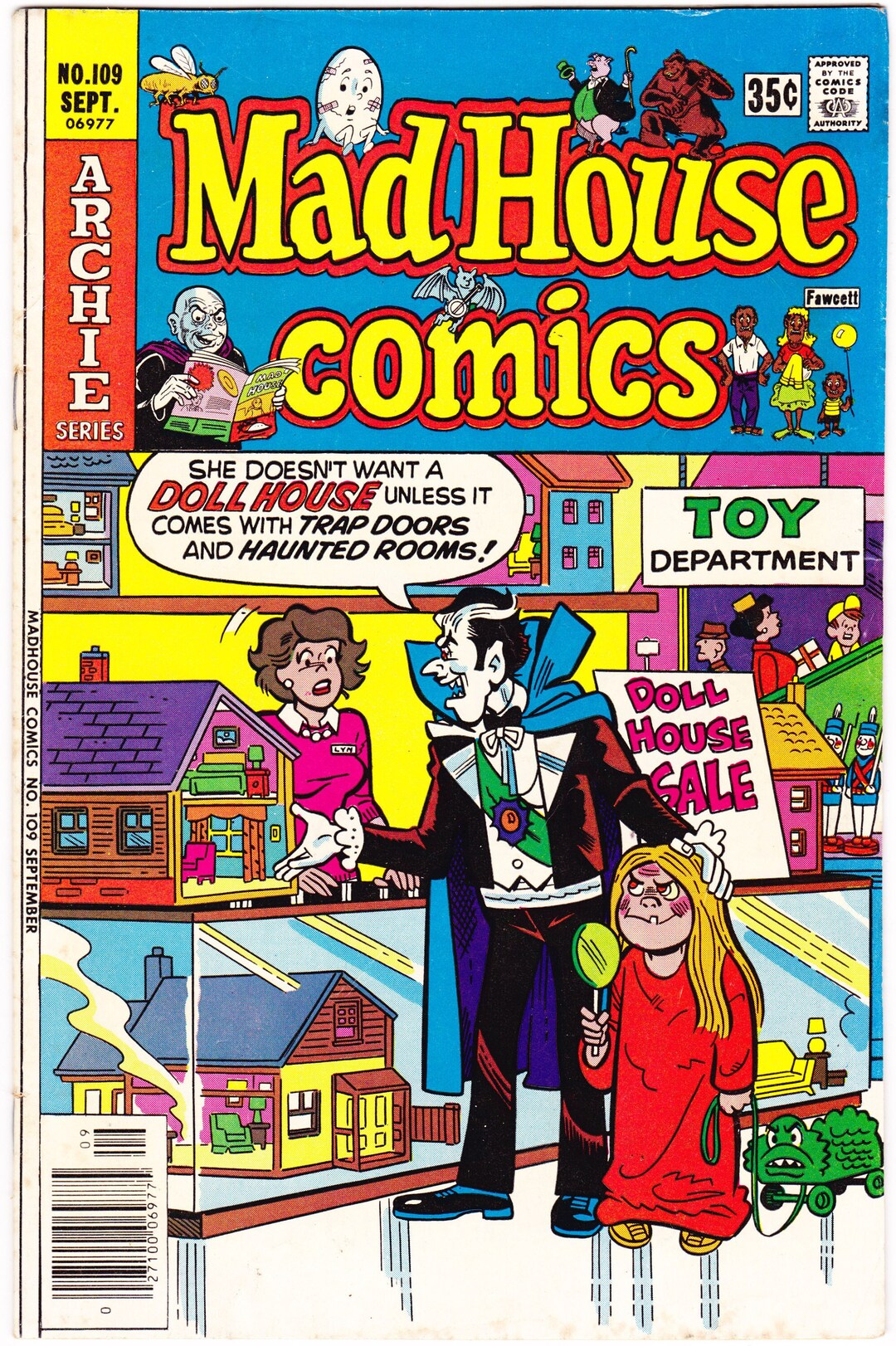 Archie Mad House Comics 109, Dracula, Monster Book. 1977 DC Comics VGFN ...