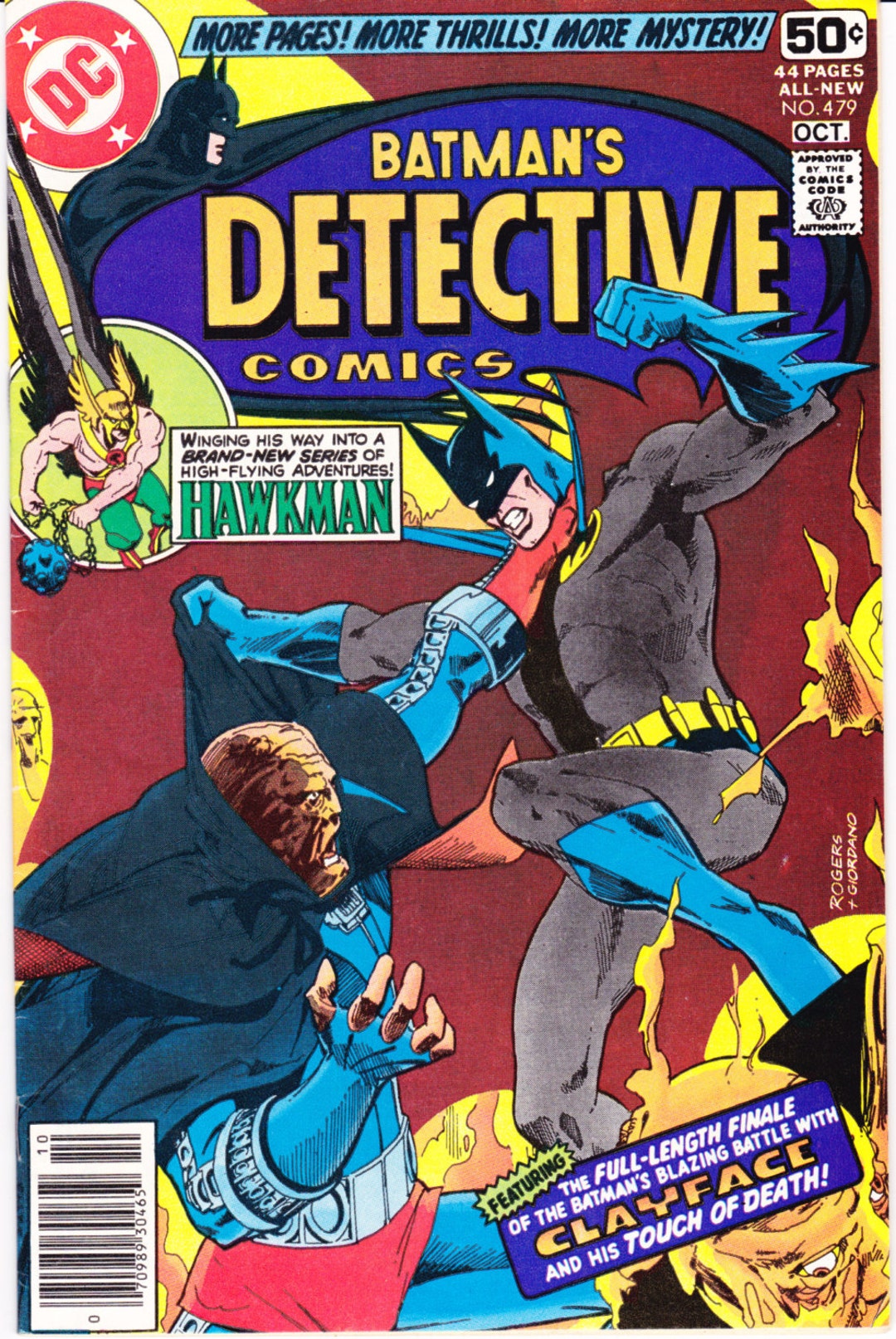 Detective Comics 479 Clayface Comic Hawkman Books 1977 DC - Etsy