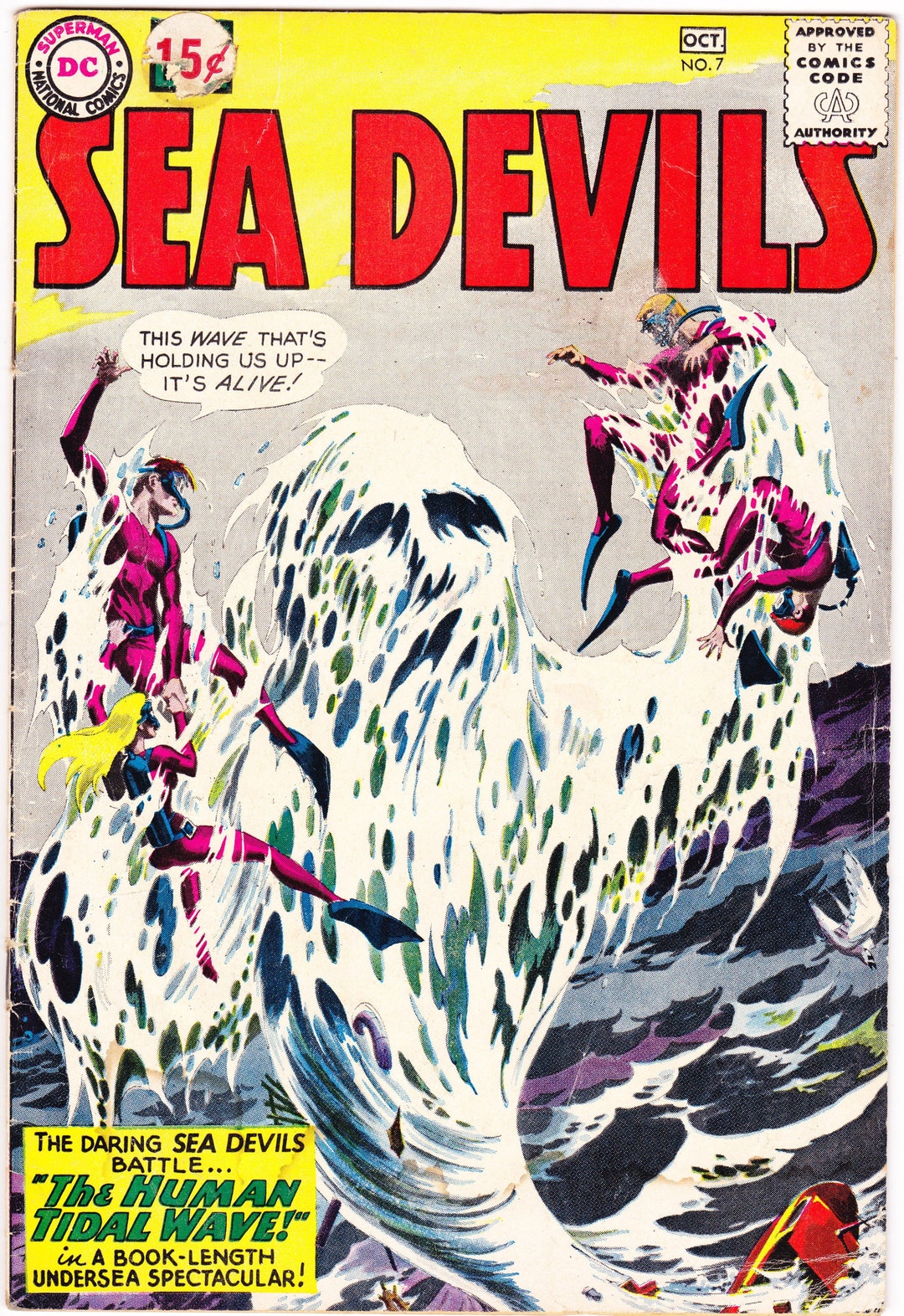 Sea Devils 7 Comic, Tidal Wave Book. 1962 DC Comics, GVG 3.0 - Etsy