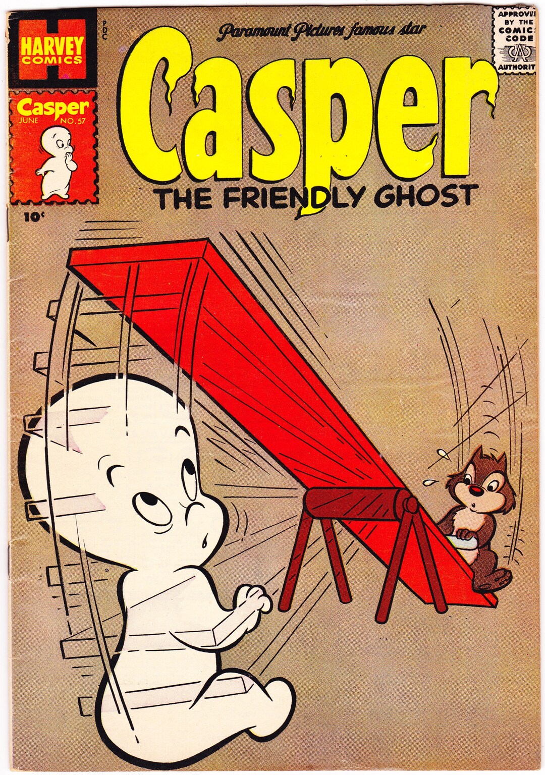 Casper the Friendly Ghost 57, Comic Gifts, Books. 1957 Harvey Comics ...