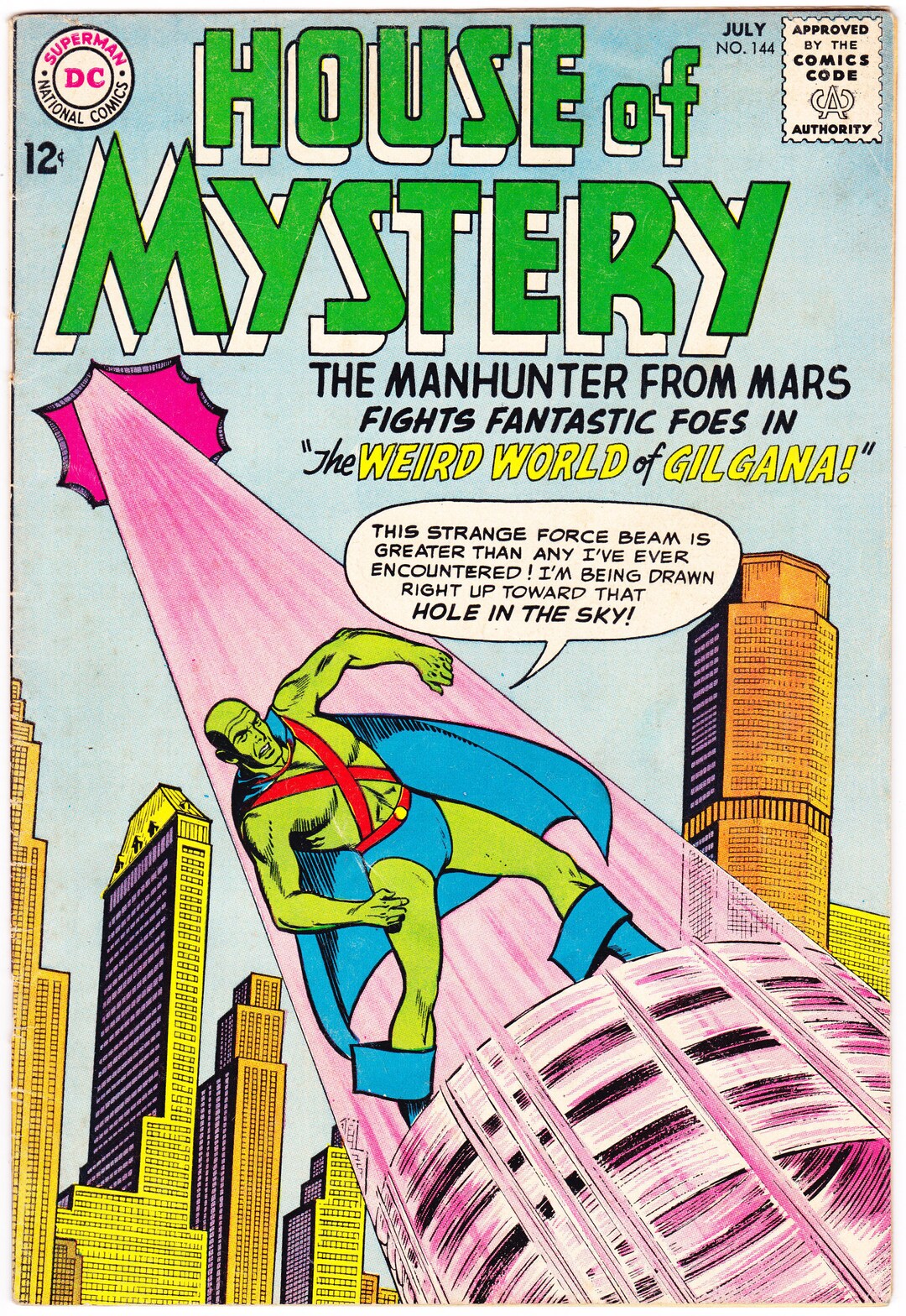 Martian Manhunter in House of Mystery 144 Comics. 1964 DC Books, FN 6.0 ...
