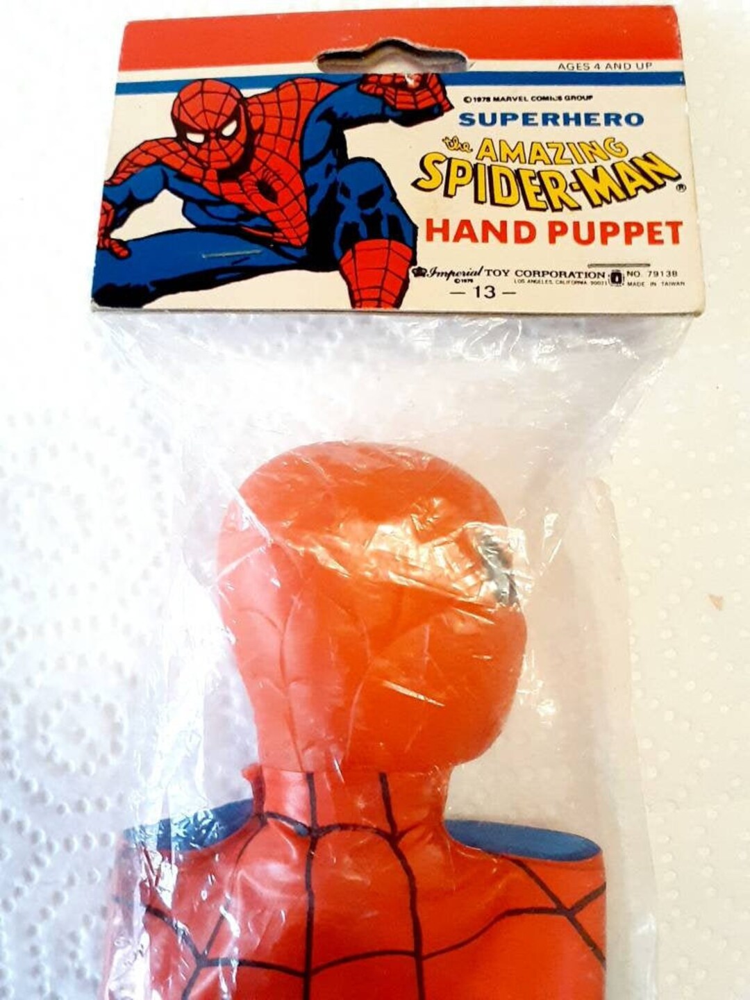 Spiderman Hand Puppet, 1978, NEW, Imperial Toys, Amazing - Etsy
