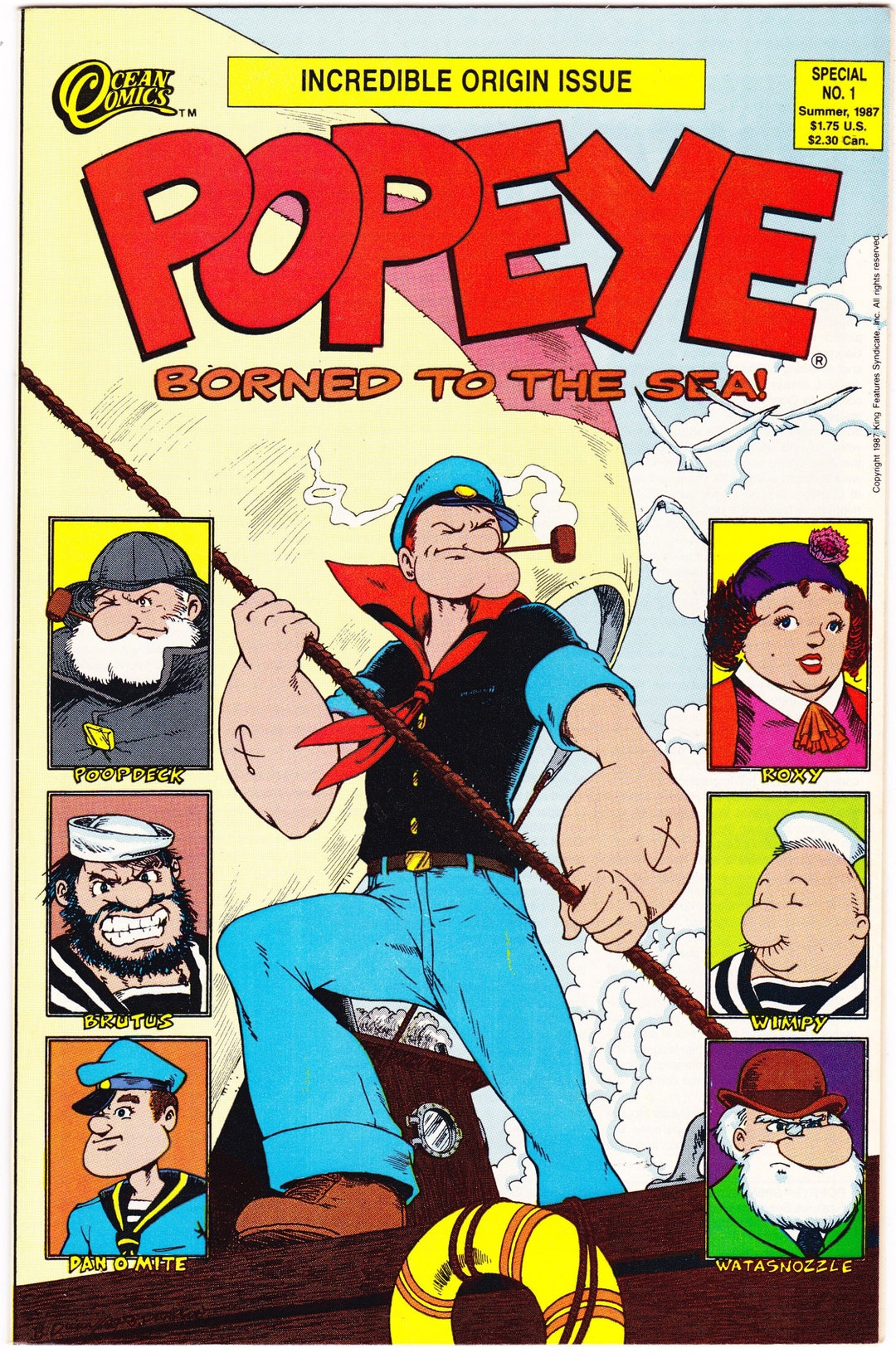 Popeye Special 1 Comic, Origin Book. 1987 Ocean Comics NM 9.4 - Etsy