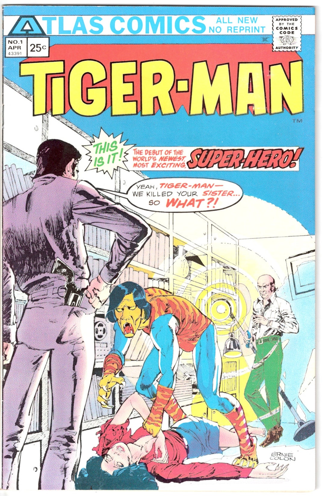 Tigerman 1 Comic, Bronze Age Book. 1975 Atlas VF 8.5 - Etsy