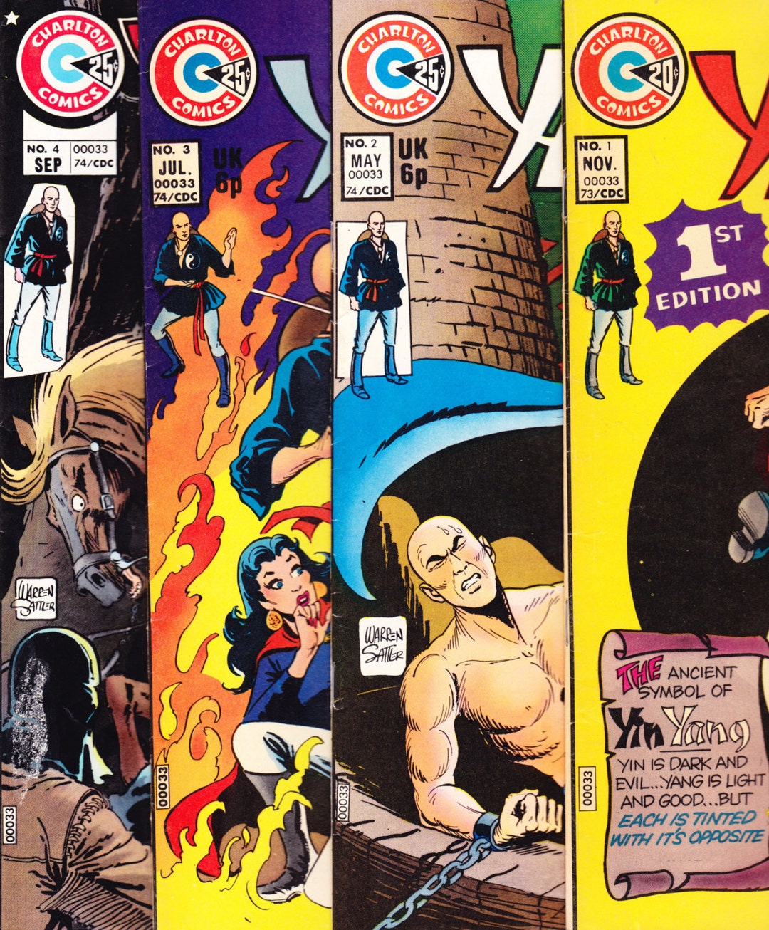 Yang 1 2 3 Comic Book Lot, Bronze Age, 1973, Charlton Comics VF 8.0 - Etsy