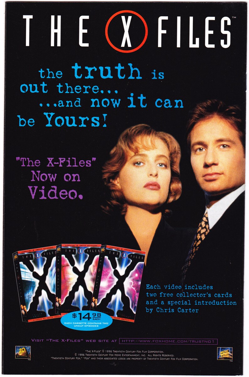 X-files 14 Comic Xfiles Book. 1996 Topps NEW NM 9.2 | Etsy
