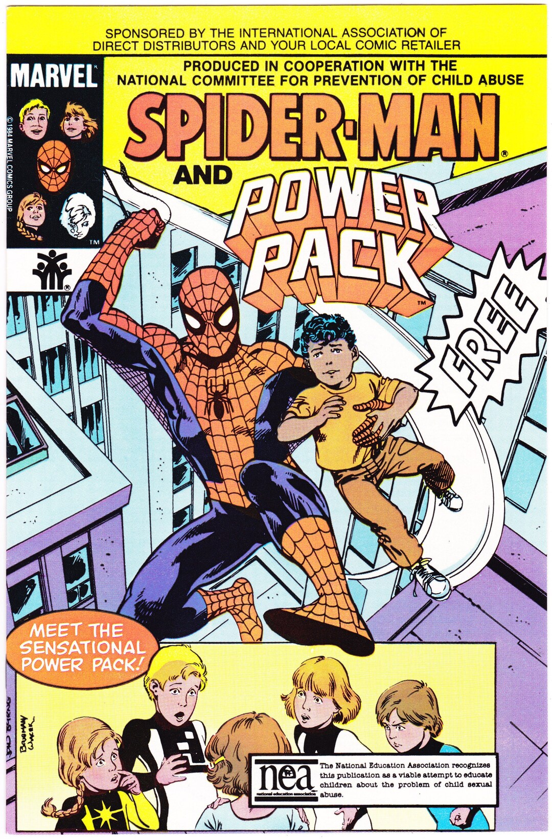 Spiderman and Power Pack 1 Comic Book. 1984 Marvel Comics, NM 9.6 ...