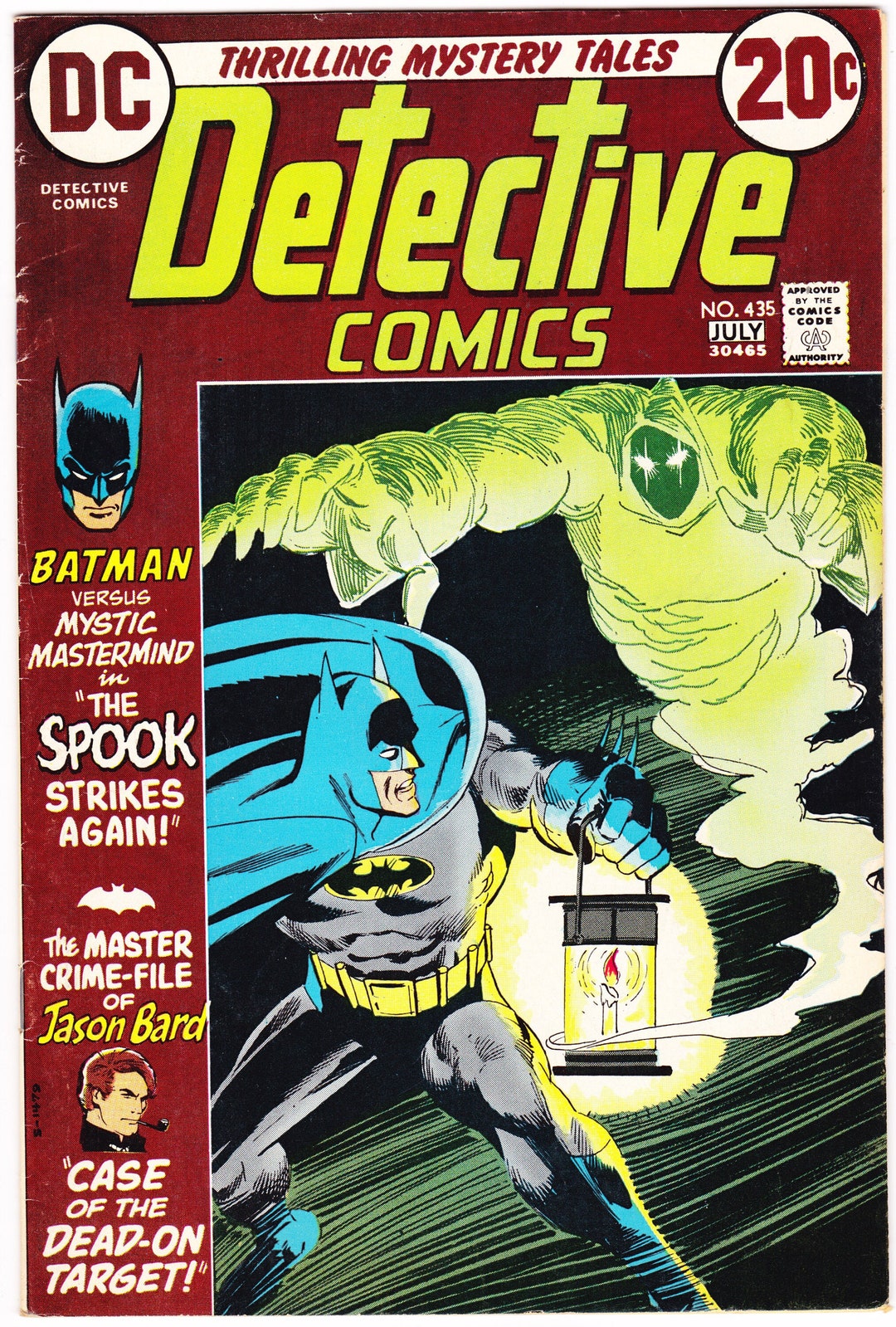 Detective Comics 435, Batman, the Spook Book, 1973 DC, FN 6.0 - Etsy
