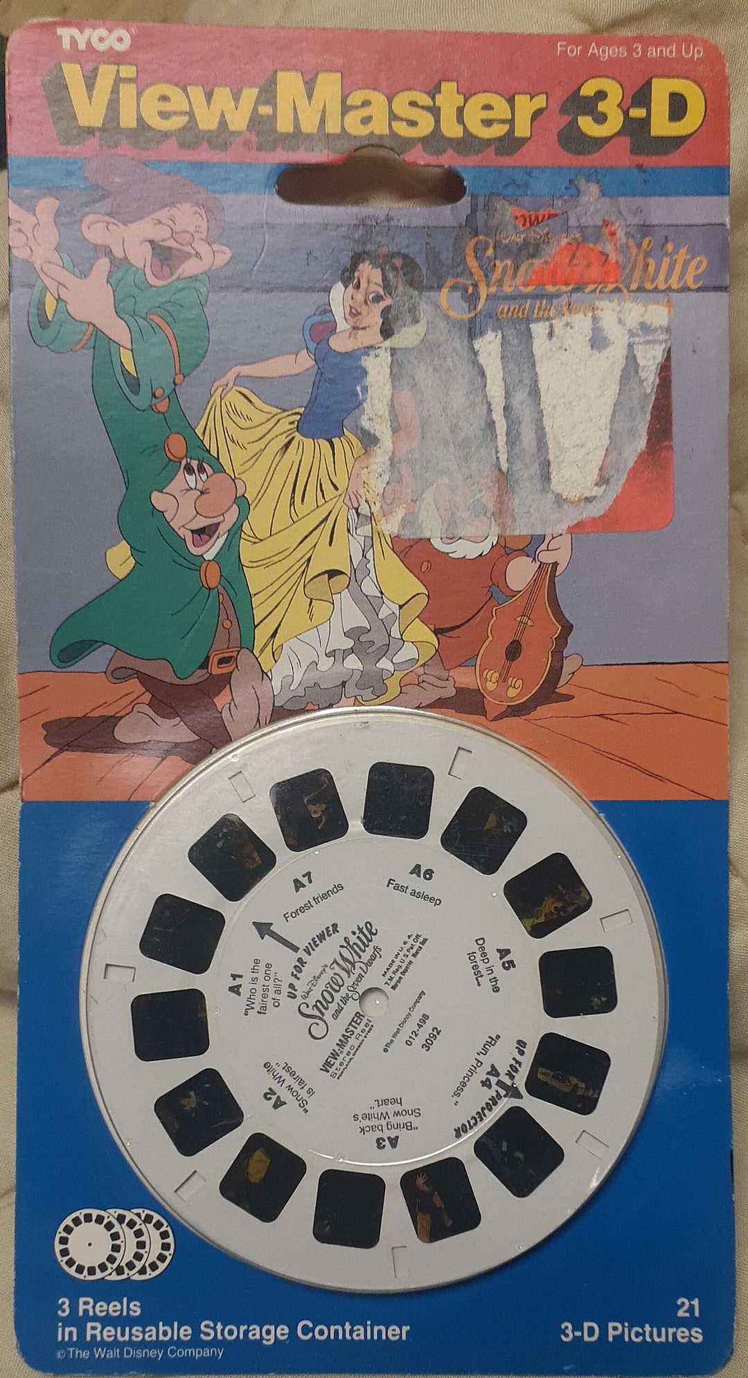 Reels Vintage SNOW WHITE AND THE SEVEN DWARFS VIEW-MASTER REELS Packet ...