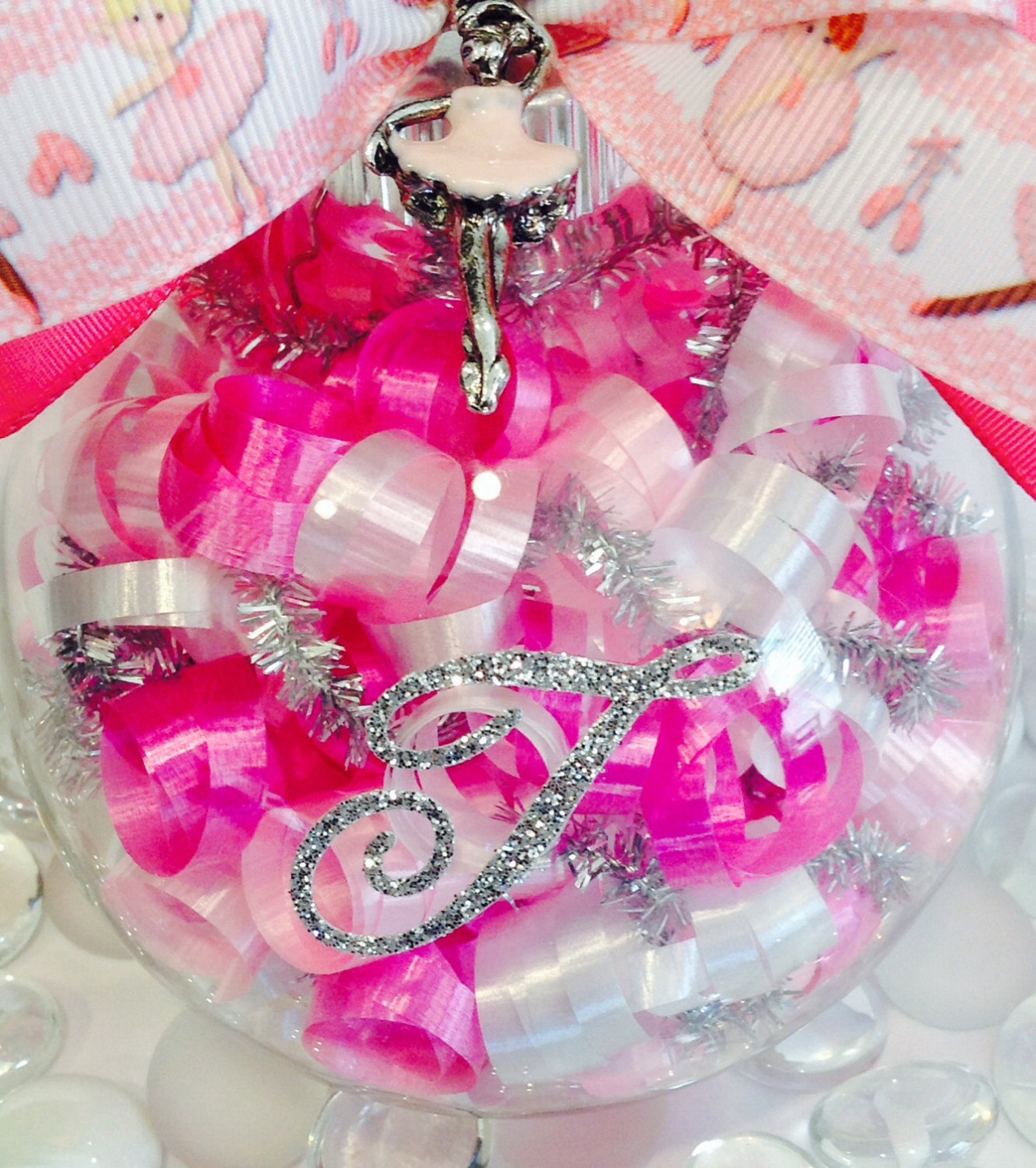 Personalized Ballet Glass Ornament, Pink Ballet Recital Gifts, Ballet ...