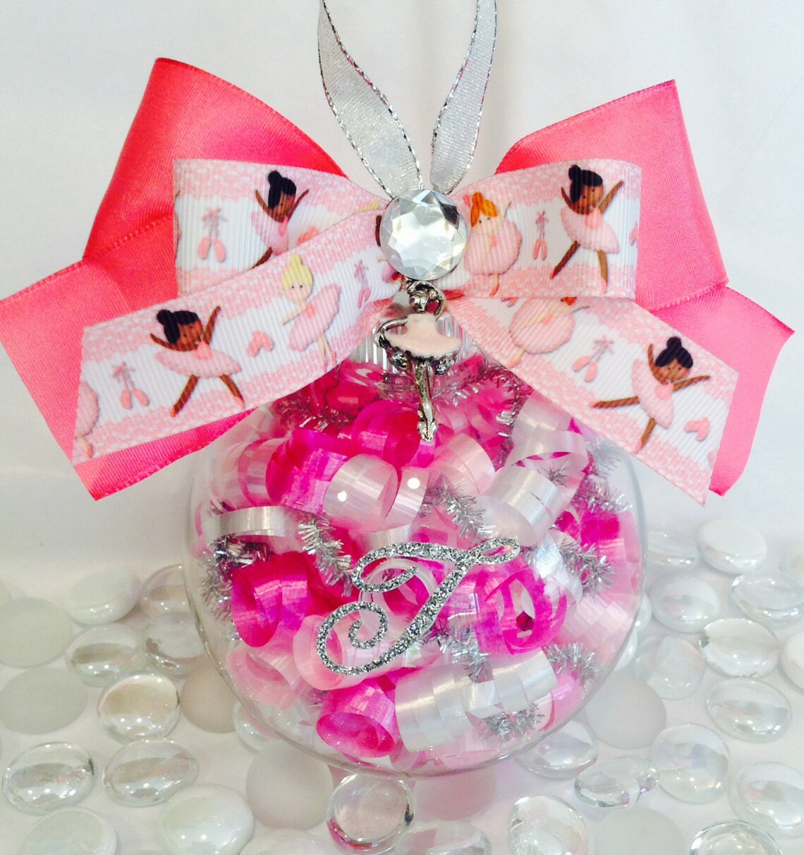 Personalized Ballet Glass Ornament, Pink Ballet Recital Gifts, Ballet ...