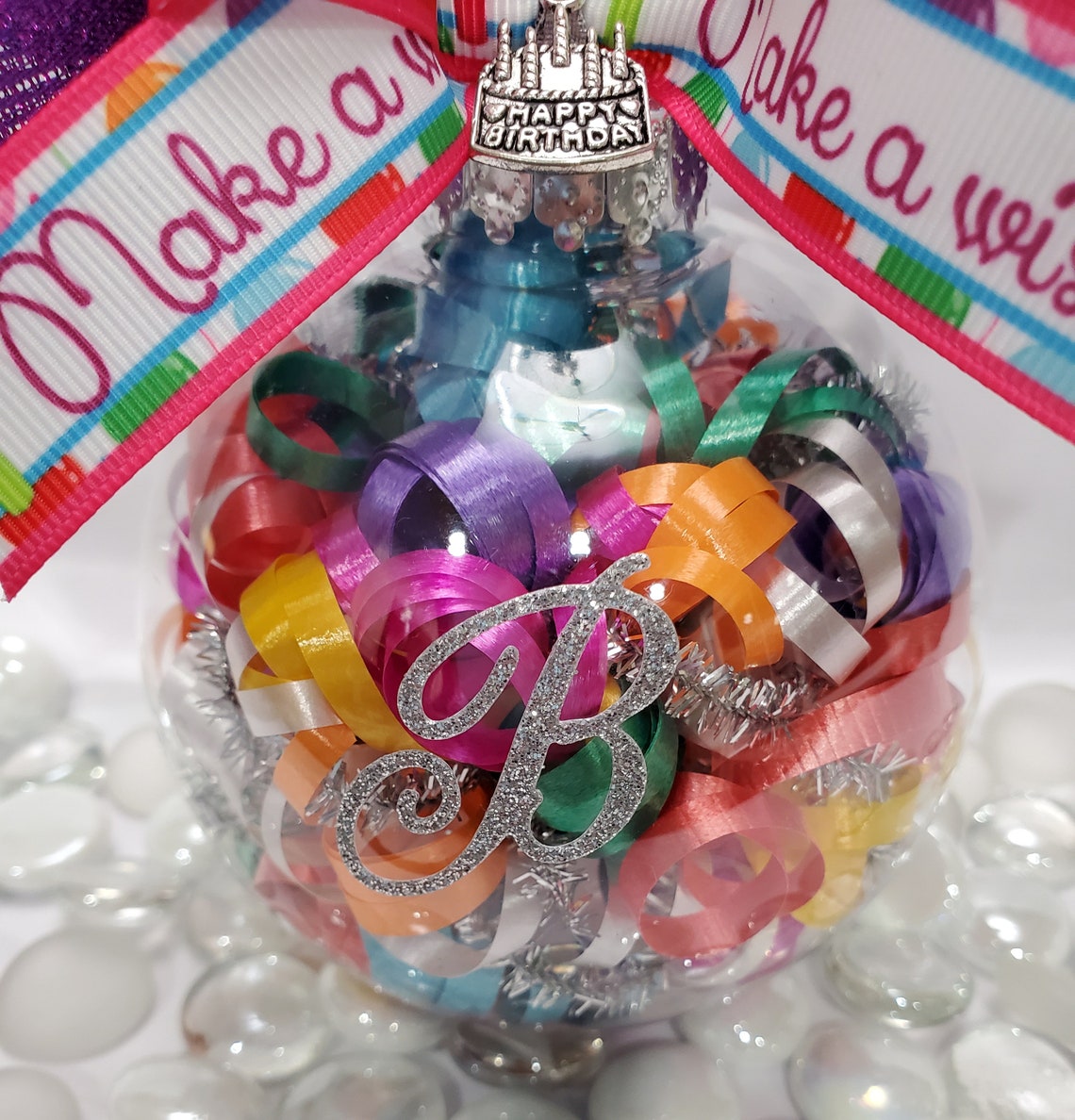 Personalized Happy Birthday Glass Ornament Birthday Gifts - Etsy