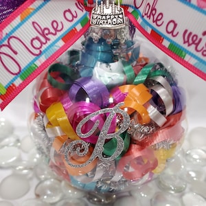 Personalized Happy Birthday Glass Ornament, Birthday Gifts, Christmas ...