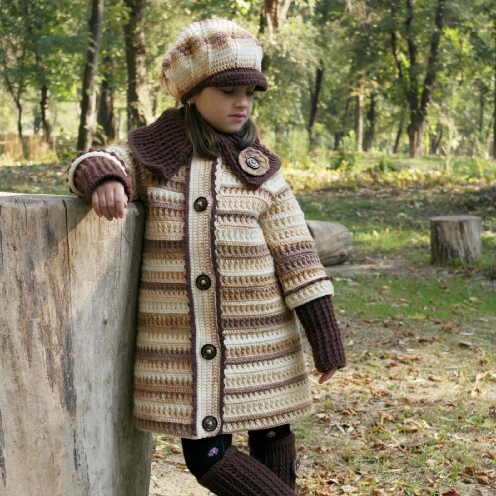 Crochet Coat and Hat Girls Clothing Elegant Coat for Girls - Etsy