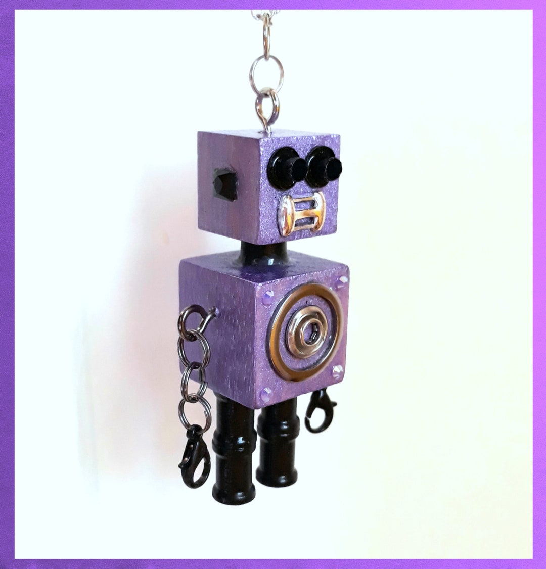 Metallic Lavender Silver and Black Colorblock Steampunk - Etsy