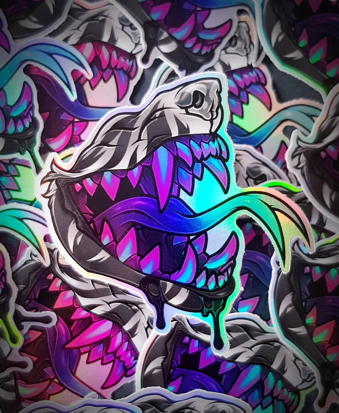 Corrupted Yazriel Maw - Vinyl Holographic Sticker - Etsy