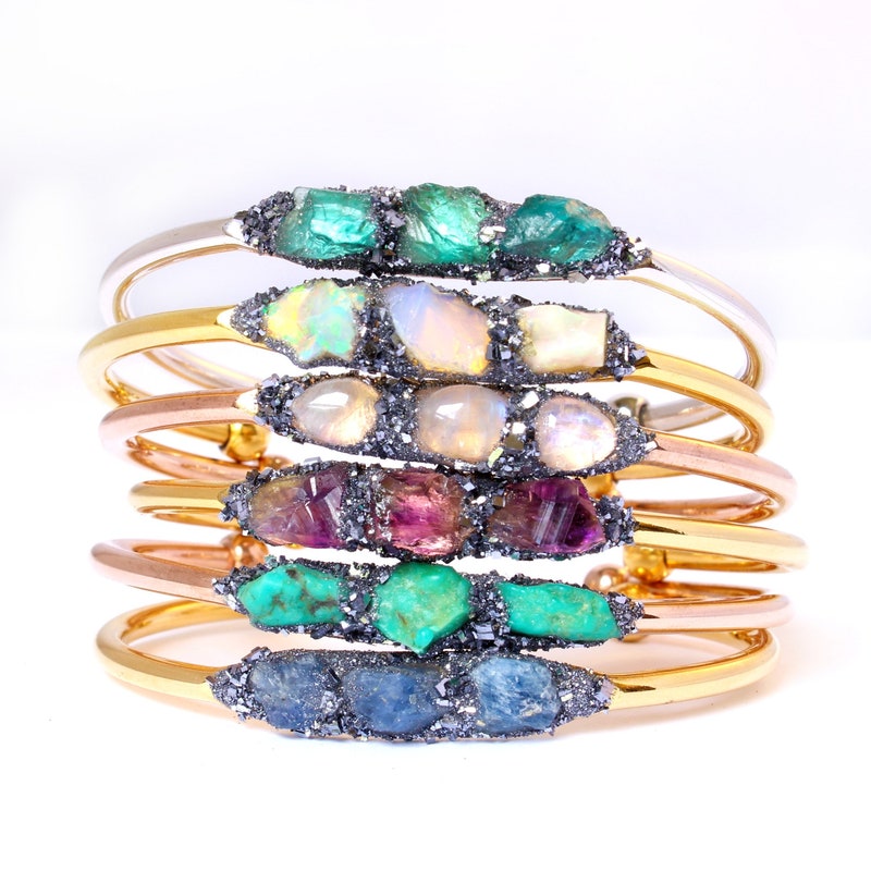 Raw Gemstone Jewelry - Etsy