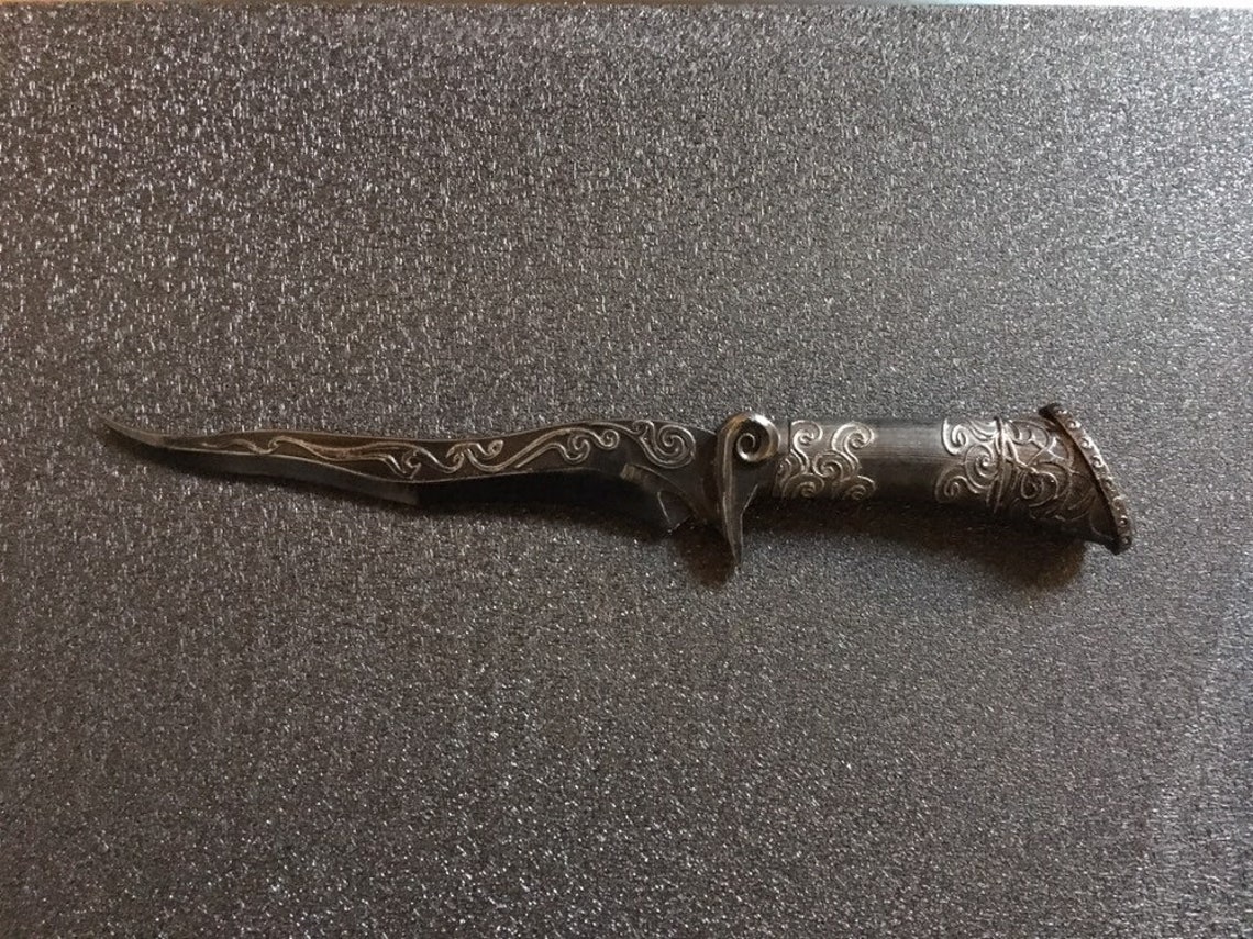 Skyrim Ebony dagger 3D Printed Unofficial | Etsy