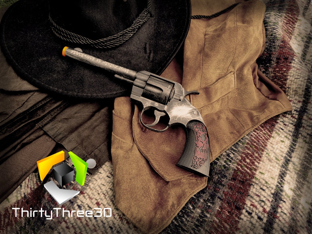 Revólver RDR2 de Micah, impreso en 3D, no oficial. - Etsy México