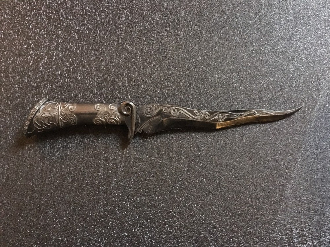 Skyrim Ebony dagger 3D Printed Unofficial | Etsy