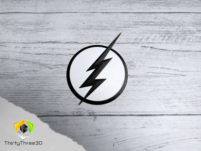 3D Printed Flash Emblem: Cosplay Costume Badge - Etsy