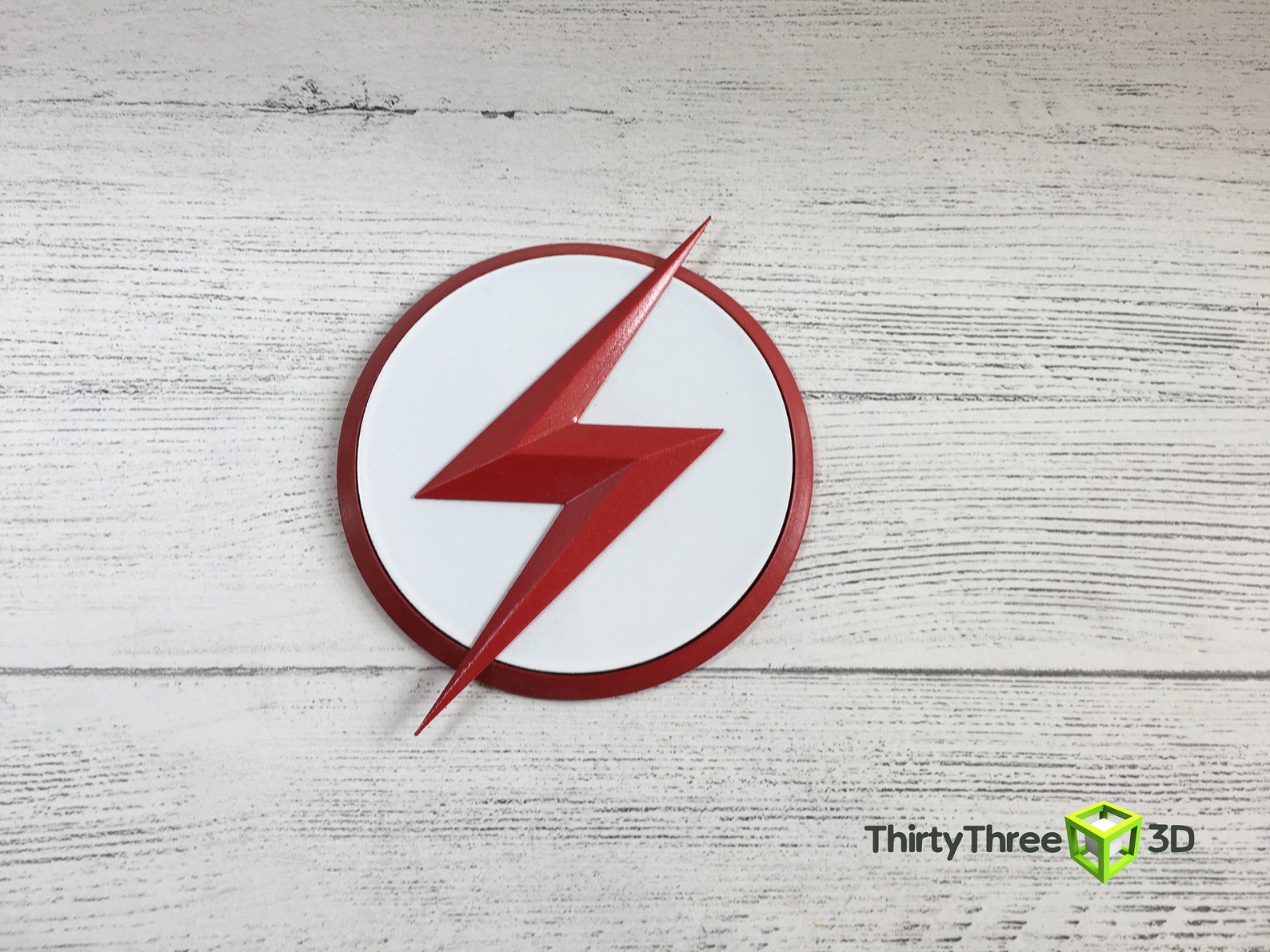 3D Printed Flash Emblem: Cosplay Costume Badge - Etsy