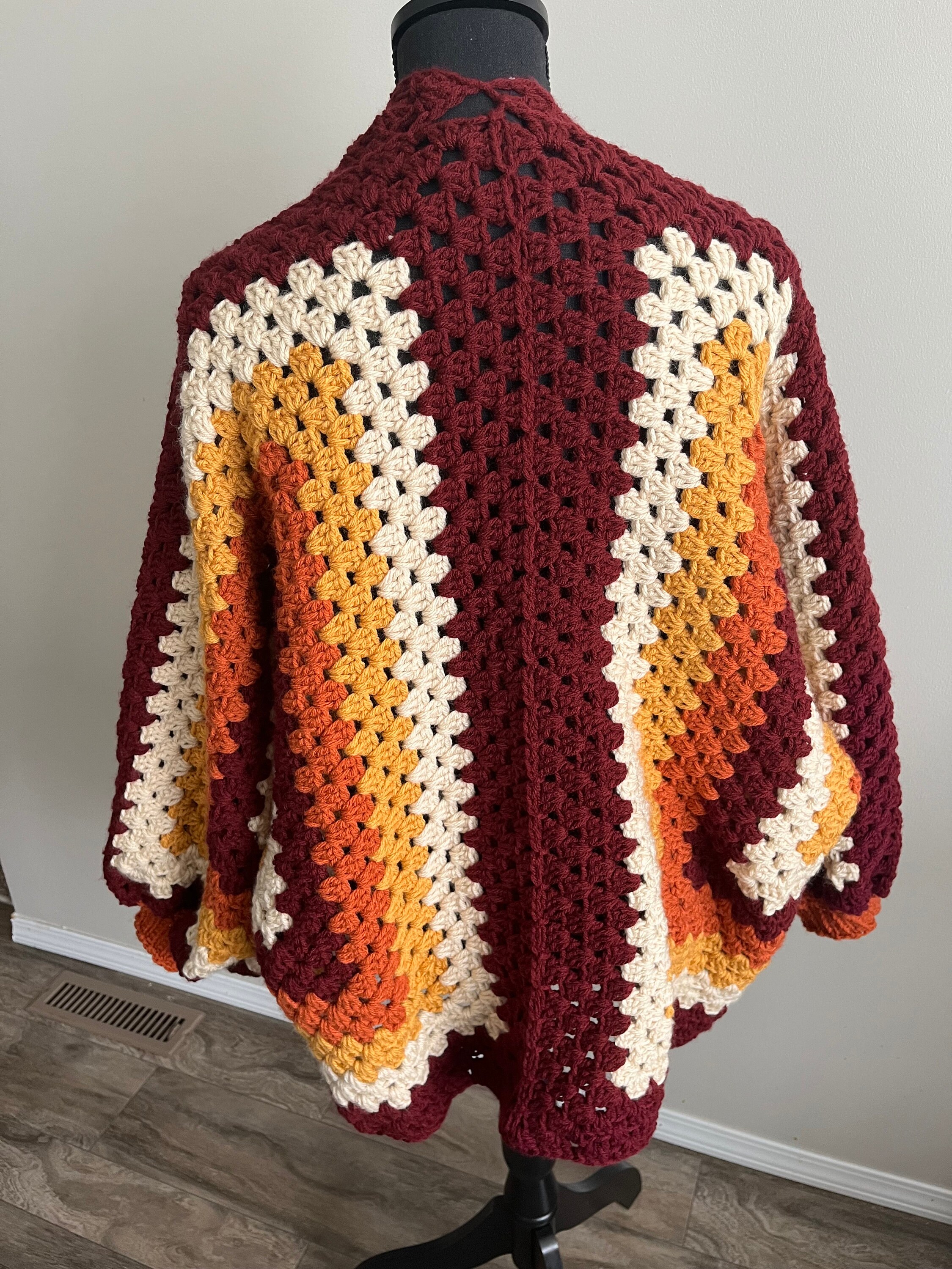 Adult Hexagon Cardigan, Oversized, One Size Fits Most, OOAK, Ready to ...