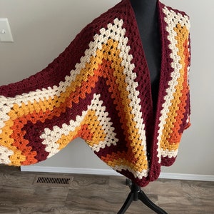 Adult Hexagon Cardigan, Oversized, One Size Fits Most, OOAK, Ready to ...