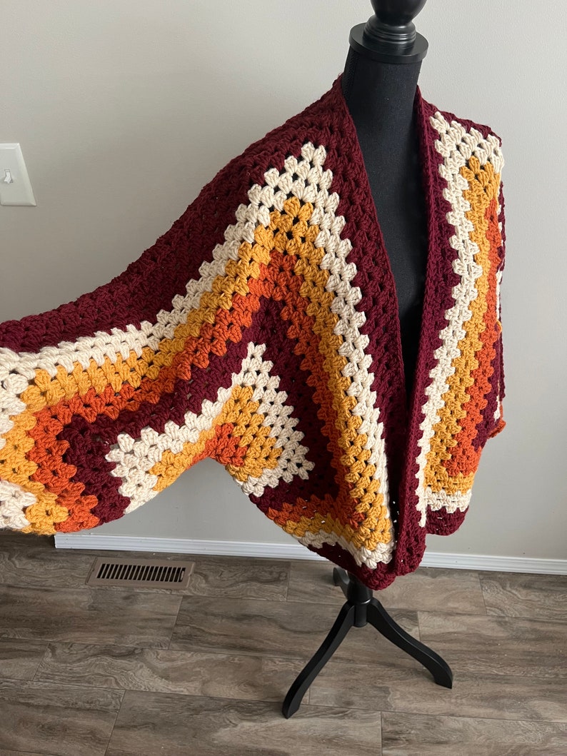 Adult Hexagon Cardigan, Oversized, One Size Fits Most, OOAK, Ready to ...
