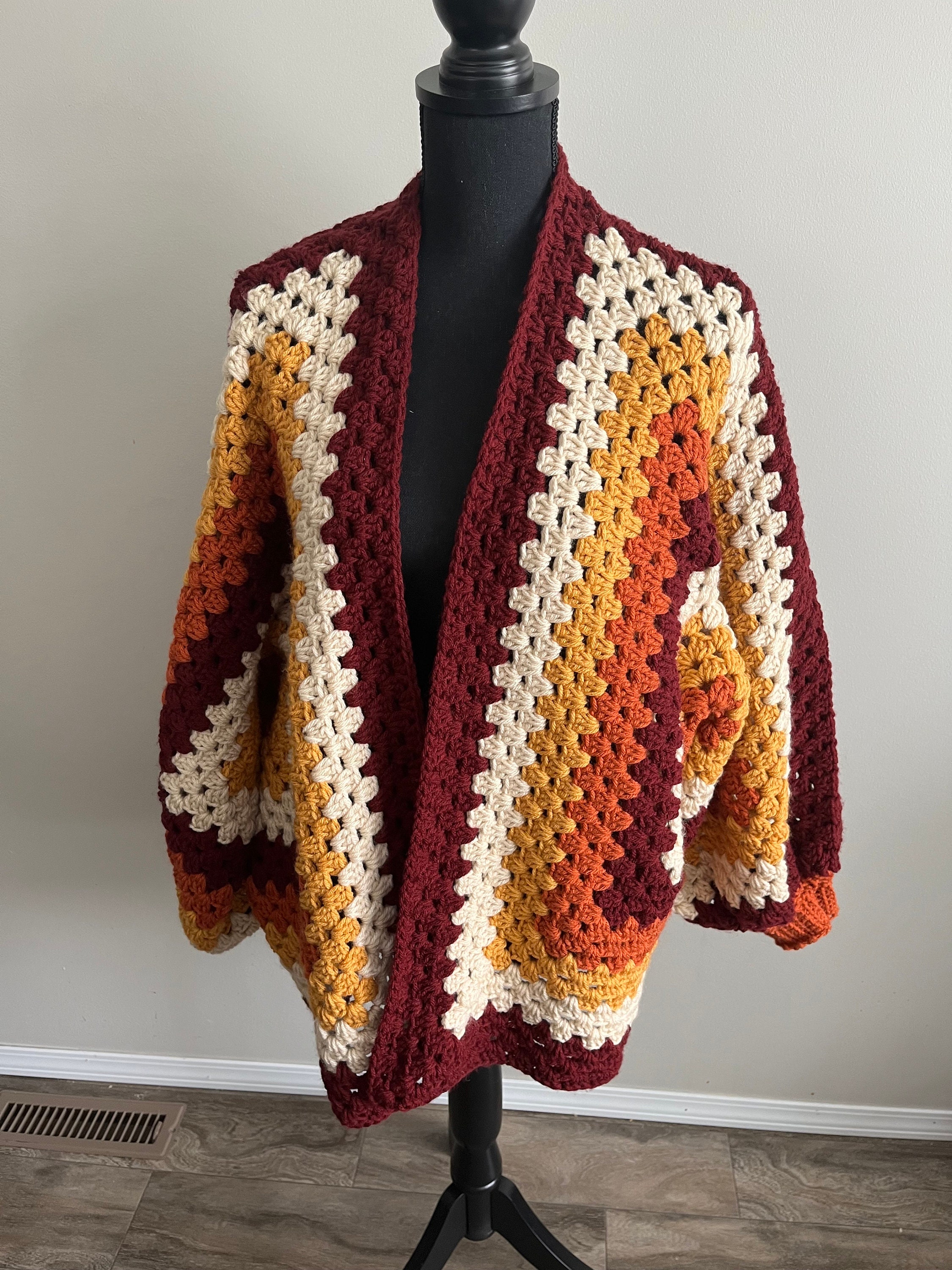 Adult Hexagon Cardigan, Oversized, One Size Fits Most, OOAK, Ready to ...