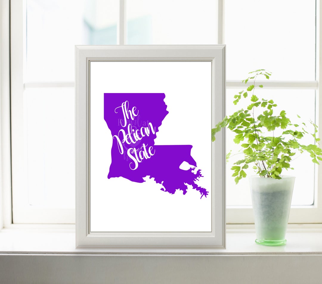 Louisiana State Nickname - the Pelican State - INSTANT DIGITAL DOWNLOAD ...