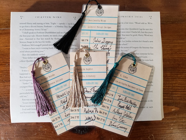 Library Card Bookmarks, Potion, Magic, Charms - Etsy