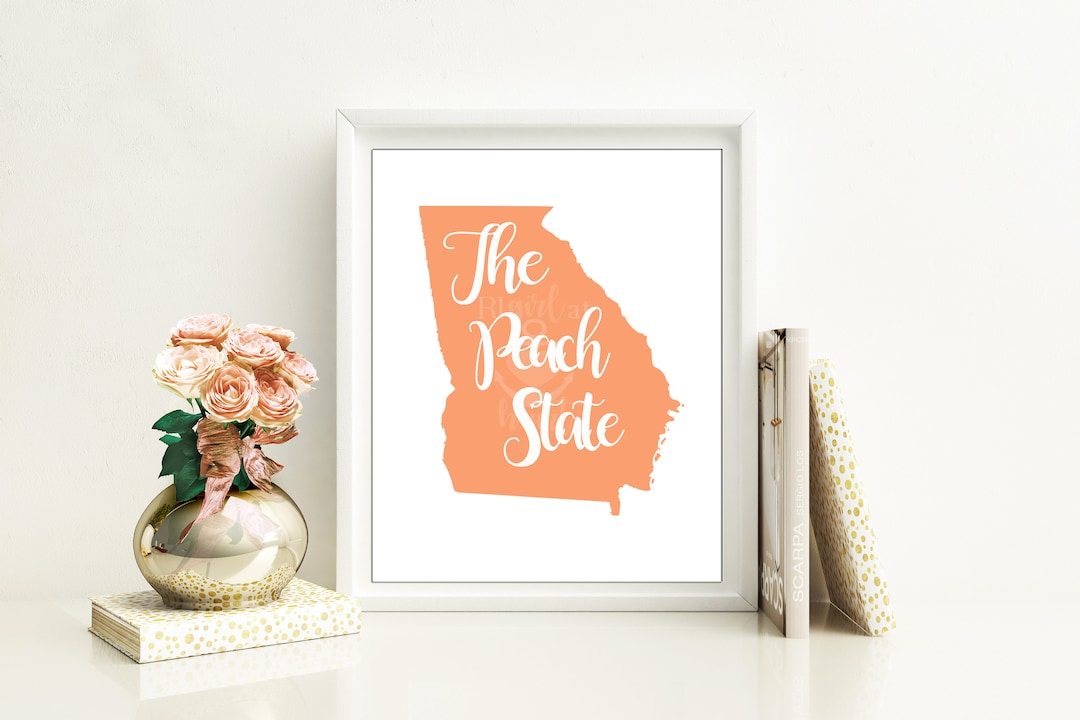 Georgia State Nickname - the Peach State - INSTANT DIGITAL DOWNLOAD ...