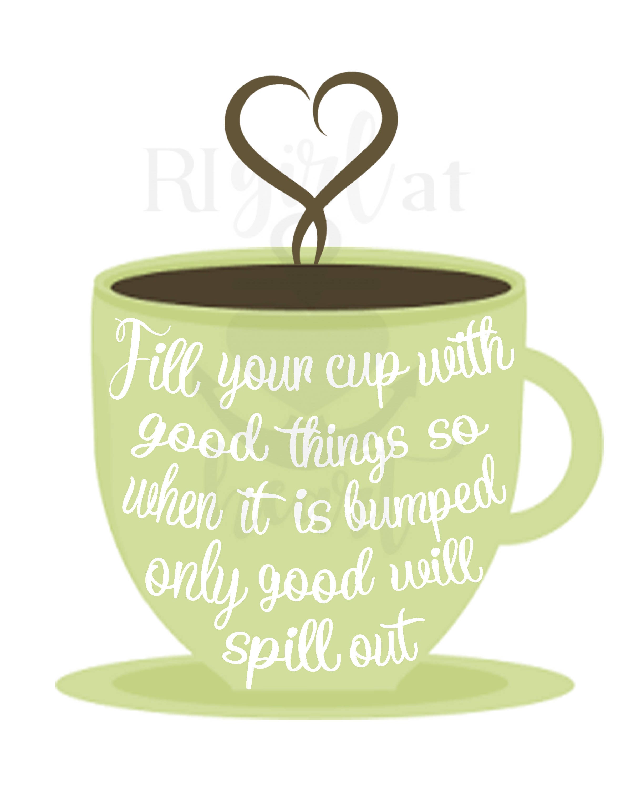 Fill Your Cup INSTANT DOWNLOAD Quote 8x10 Digital Art Print - Etsy