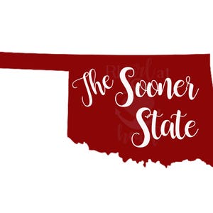 Oklahoma State Nickname - the Sooner State - INSTANT DIGITAL DOWNLOAD ...