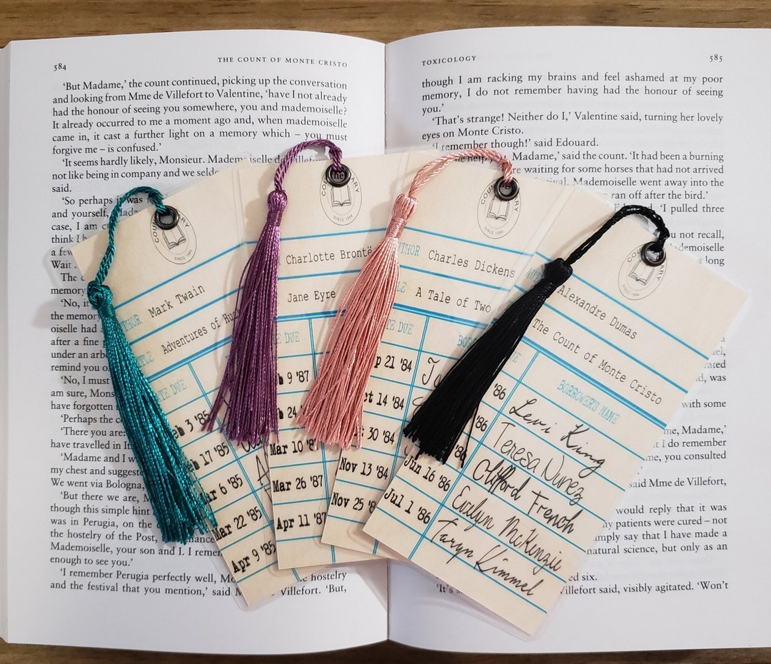 Classics Inspired Library Card Bookmarks-the Count of Monte Cristo ...