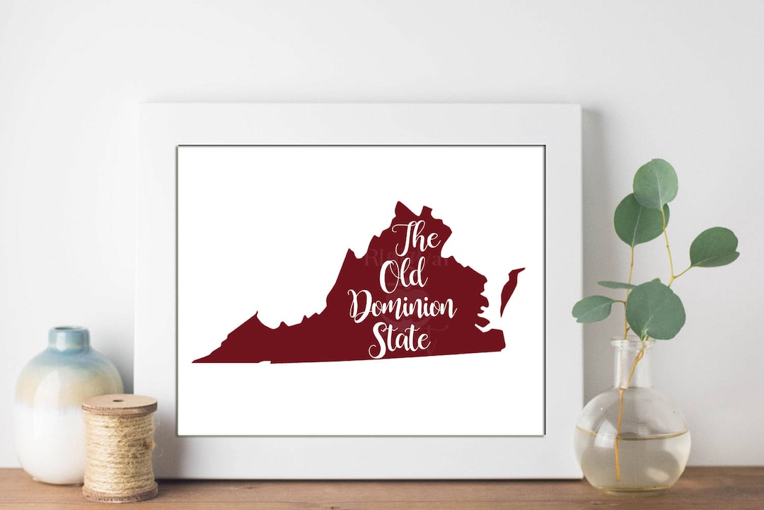 Virginia State Nickname - the Old Dominion State - INSTANT DIGITAL ...