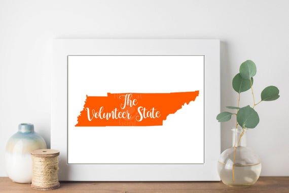 Tennessee State Nickname the Volunteer State INSTANT | Etsy
