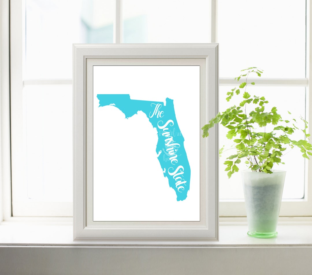 Florida State Nickname - the Sunshine State - INSTANT DIGITAL DOWNLOAD ...