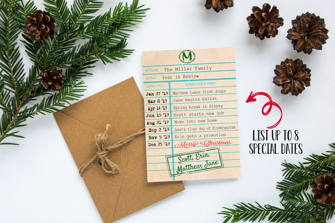 Custom DIGITAL IMAGE Library Card Christmas Card Special - Etsy
