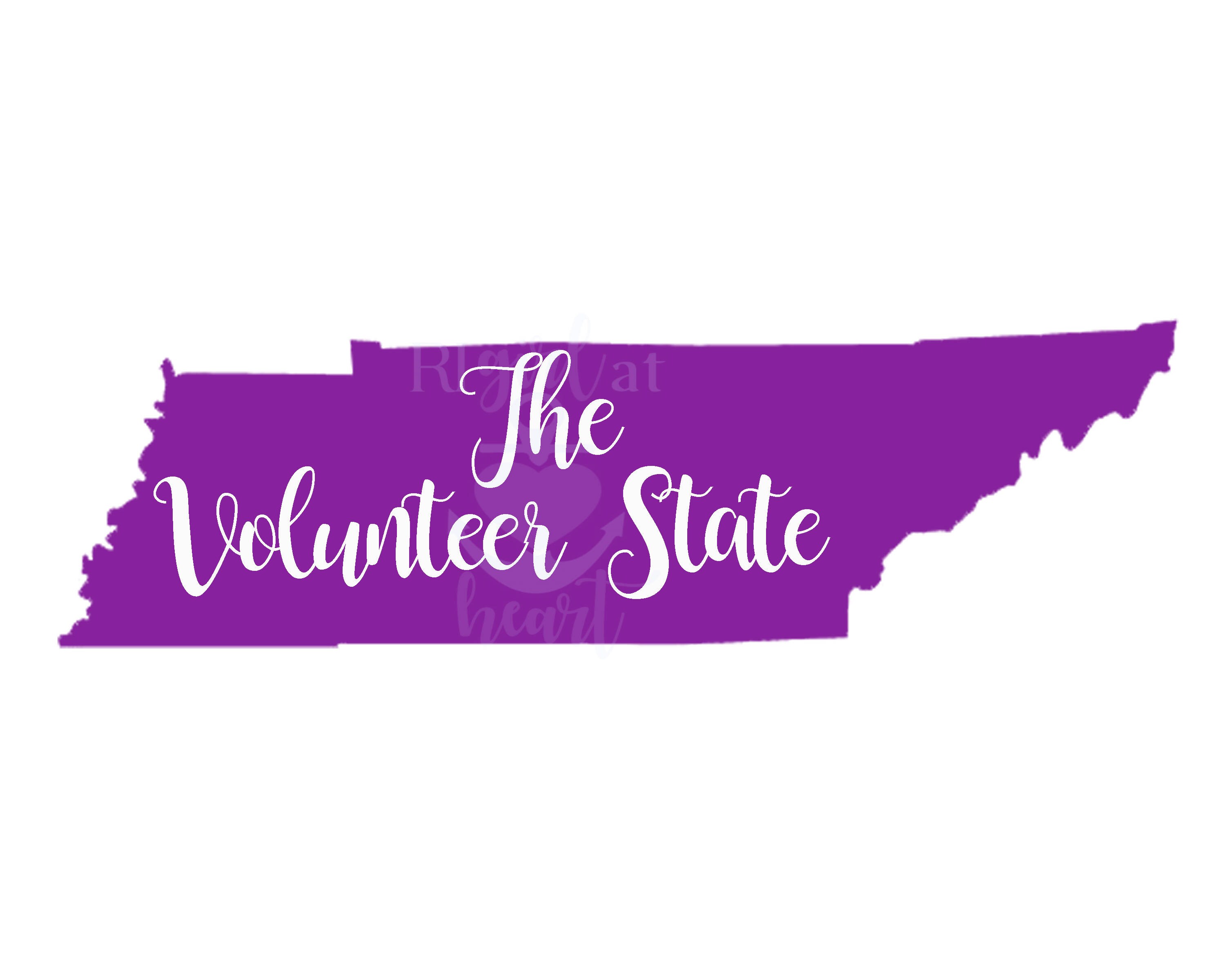 Tennessee State Nickname the Volunteer State INSTANT | Etsy