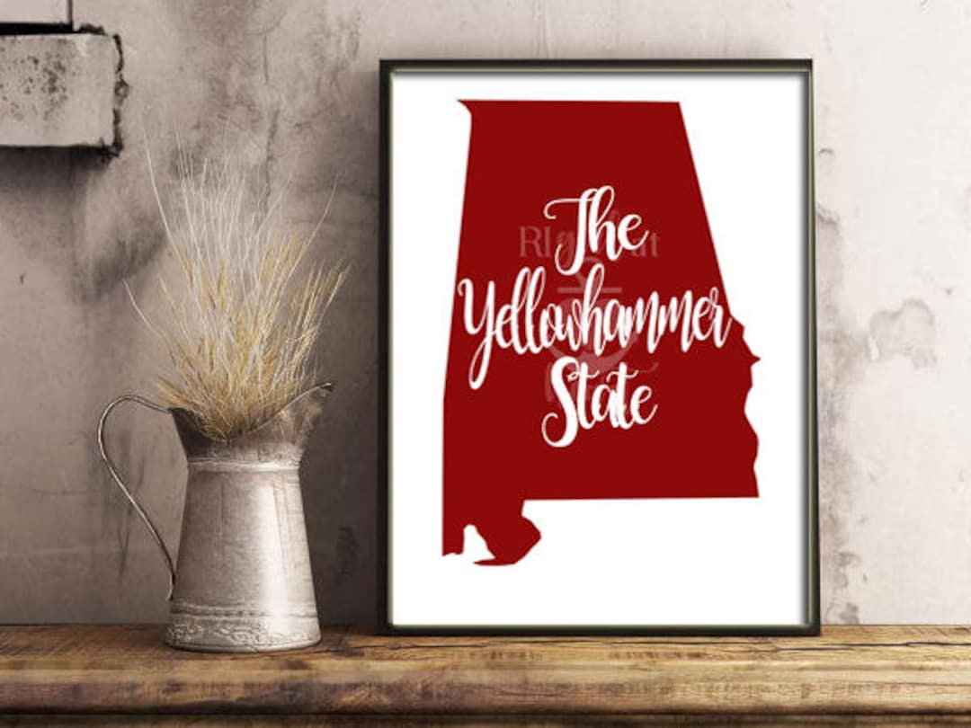 Alabama State Nickname - the Yellowhammer State - INSTANT DIGITAL ...
